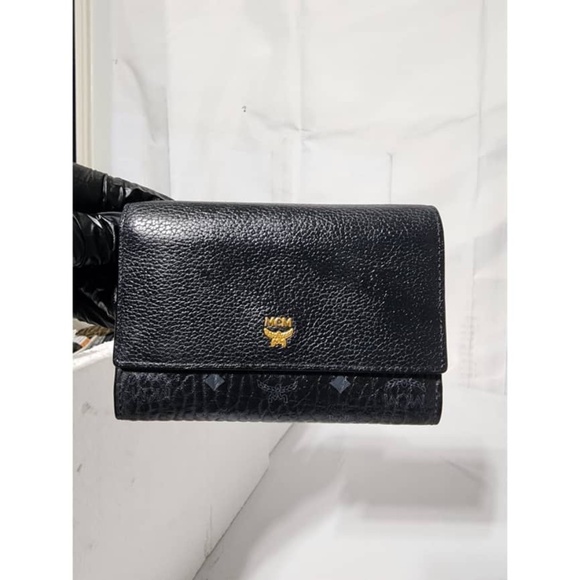 MCM | Bags | Authentic Mcm Visetos Coated Canvas And Leather Flap ...